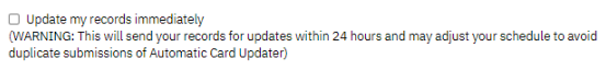 Automatic Card Updater Settings – NMI