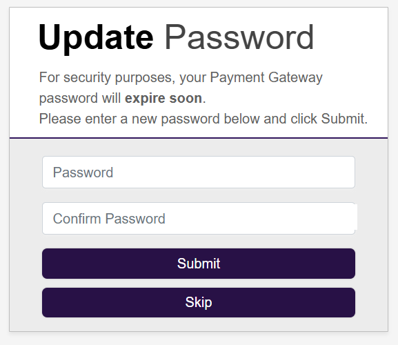 Merchant Portal | 90-Day Password – NMI